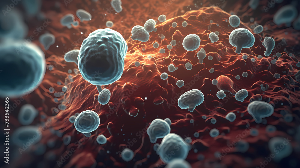 Macroscopic observation of organisms bacteria and cells and viruses ...