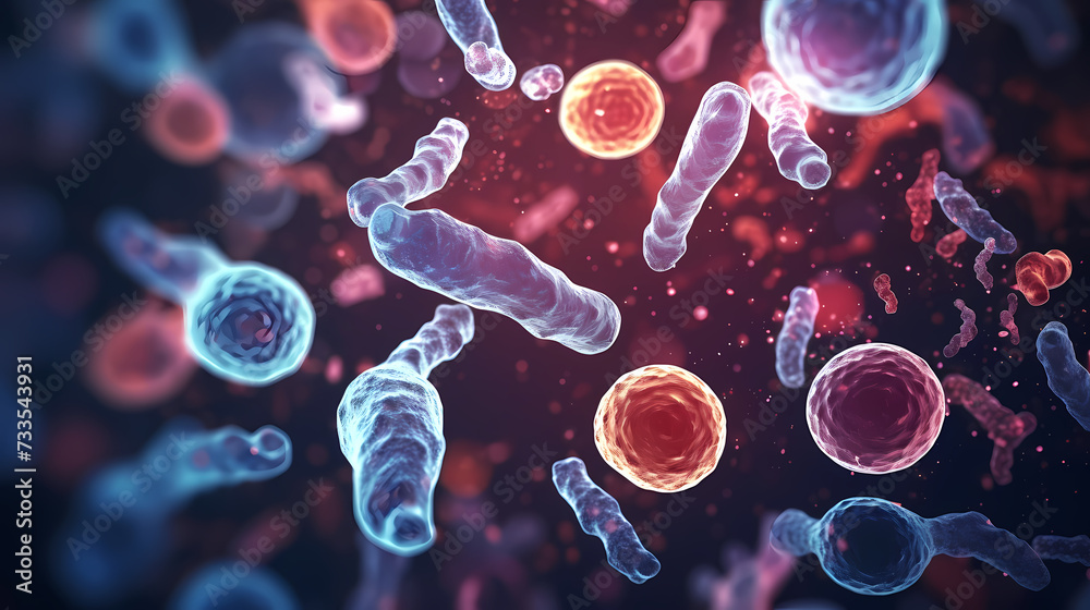 Macroscopic observation of organisms bacteria and cells and viruses ...