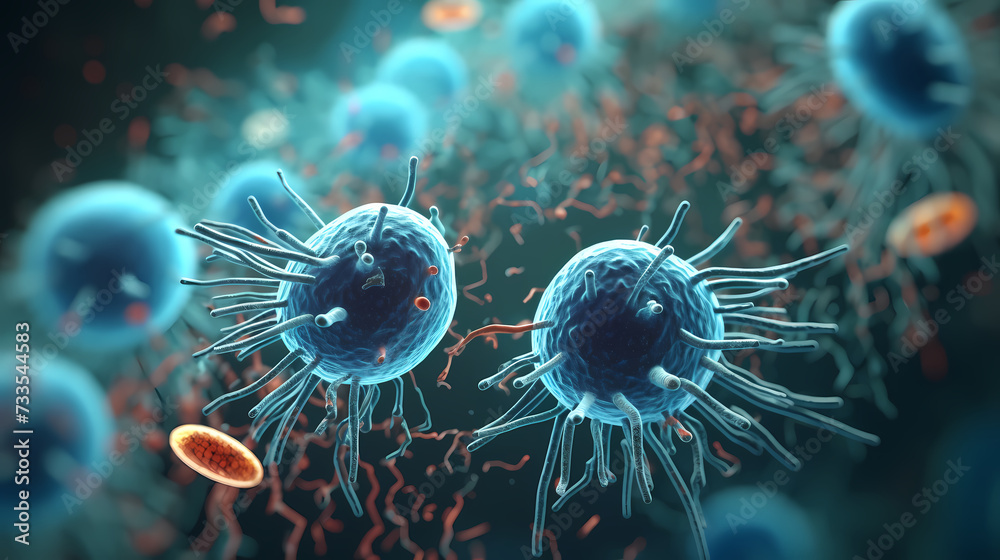 Macroscopic observation of organisms bacteria and cells and viruses ...