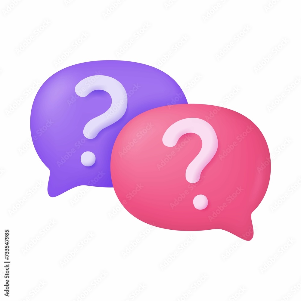 Question Mark Sign. 3D question Mark illustrations. Question Mark 3D ...