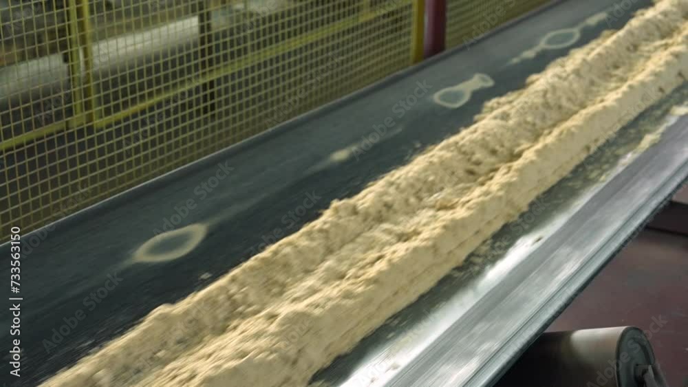 Vidéo Stock Industrial belt conveyor. Moving Raw Materials. Close-up ...