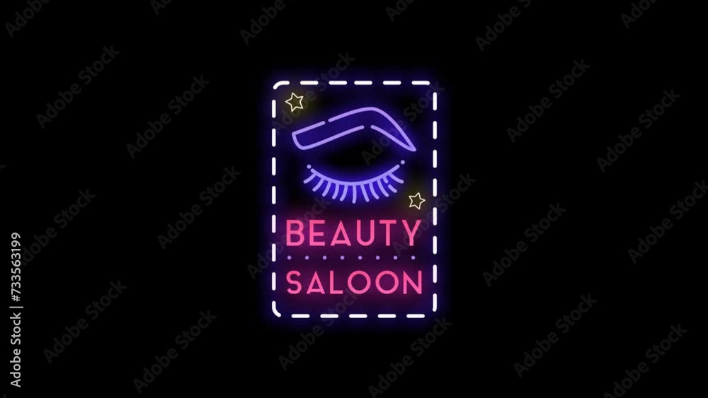 Vidéo Stock Animation of Cartoon Action Elements Neon FX Signs ...