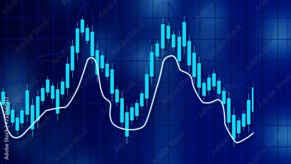 Forex candles chart. finance and trade concept and financial analyst ...