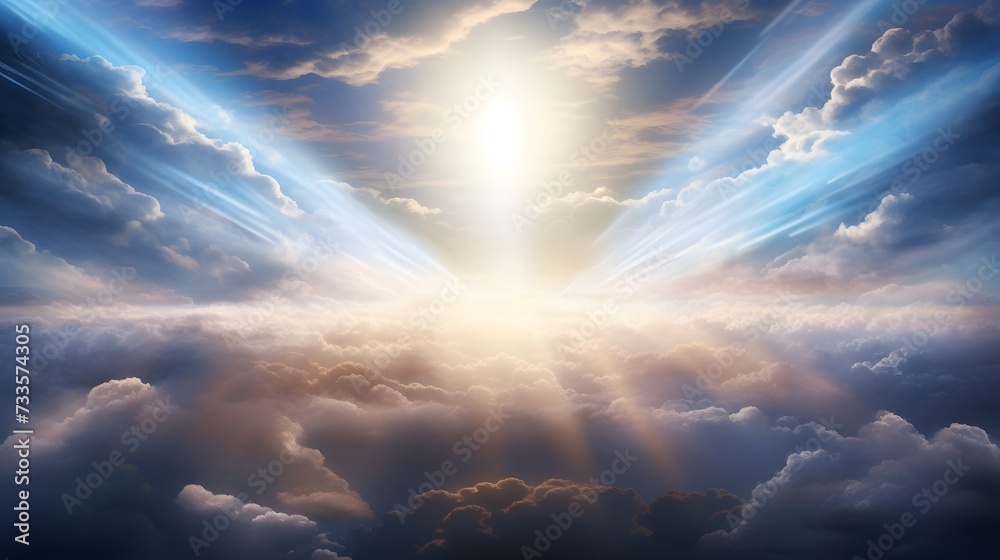 God light in heaven symbolizing divine presence, truth, spiritual ...