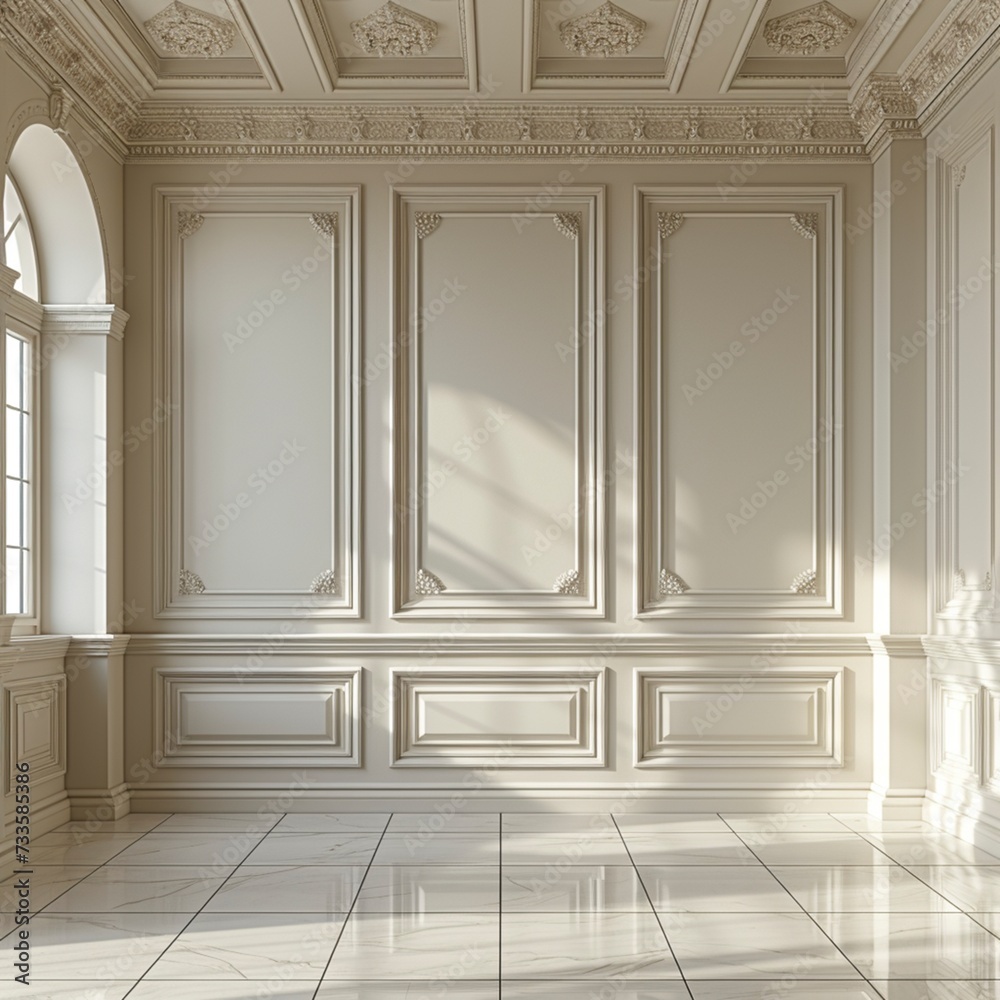 classic interior with columns. interior of basilica. Inside a grandiose ...