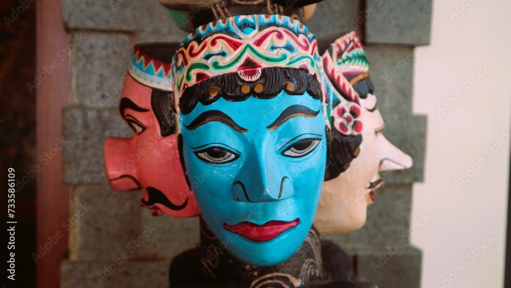 Topeng Tradisional Indonesia. Indonesian wooden masks, one of the ...