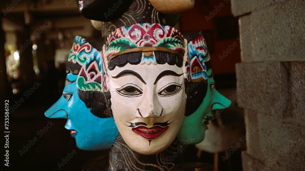 Topeng Tradisional Indonesia. Indonesian wooden masks, one of the ...