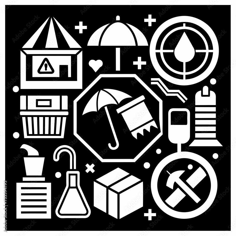 Packaging Symbols: Stock Image Illustrating Various Symbols on ...