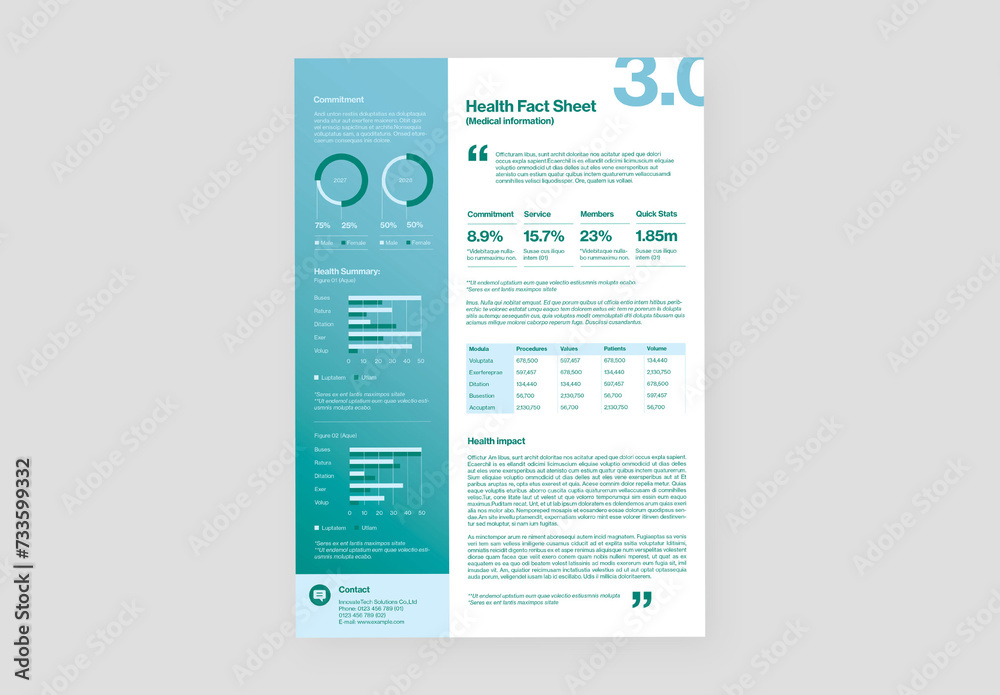 Fact Sheet Layout Stock Template | Adobe Stock