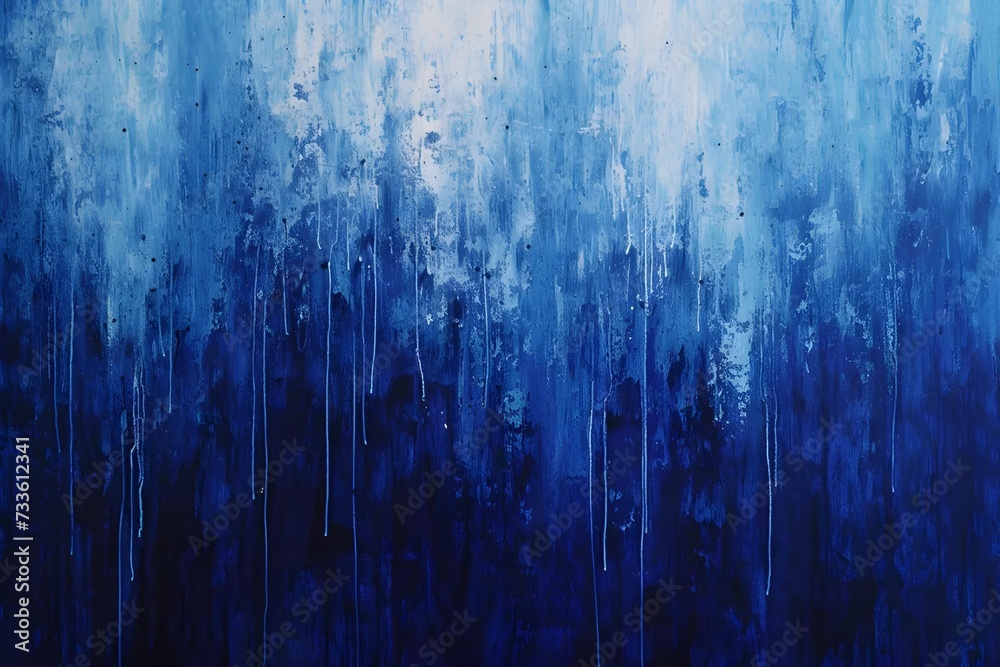 Abstract art inspired by the rhythm of rain, with vertical streaks and ...