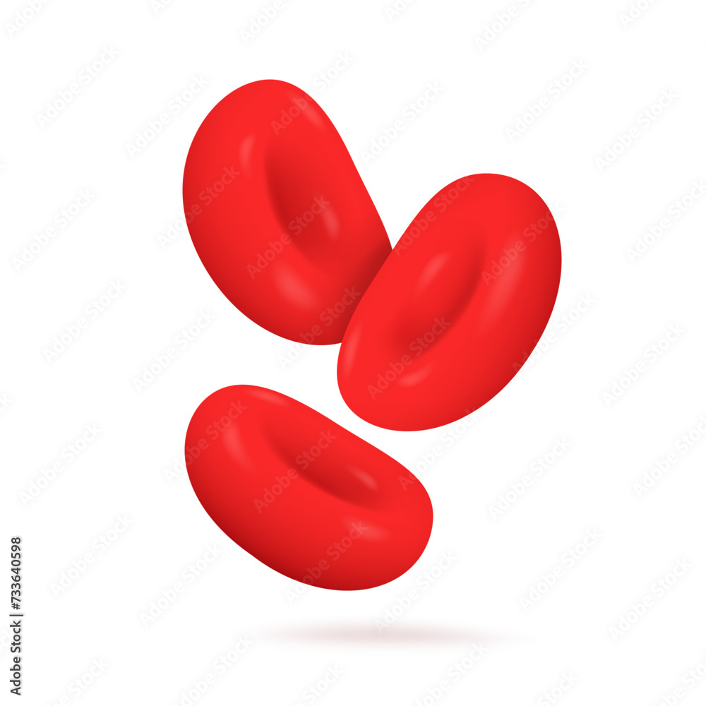 3D rendering of platelets in the human body as seen through a ...