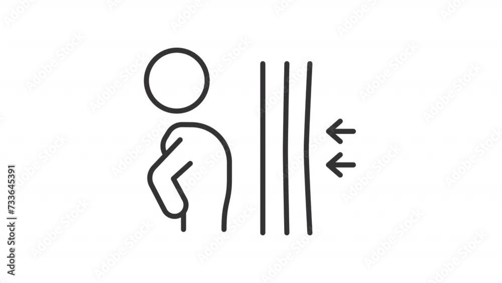Stress resistance line animation. Psychological strength animated icon ...