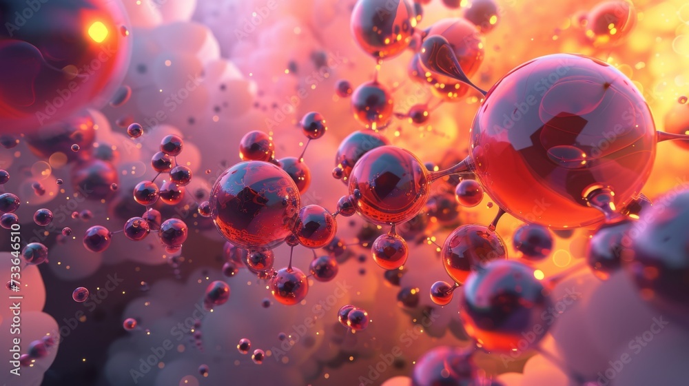 Macro DNA molecules structure of genetic code. Closeup glimpse into ...