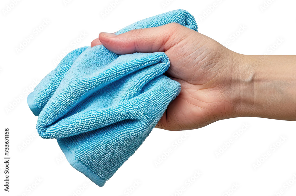 Hand holding microfiber cloth, cleaning illustration PNG element cut ...