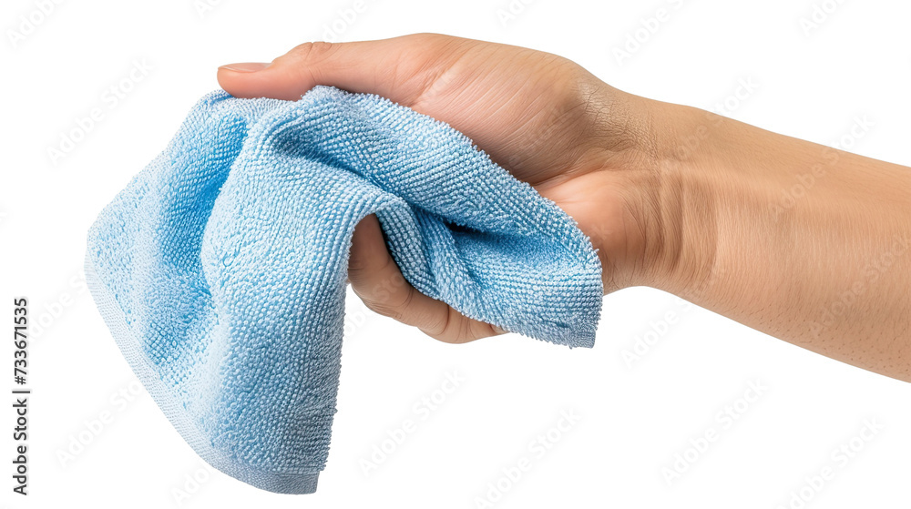 Hand holding microfiber cloth, cleaning illustration PNG element cut ...