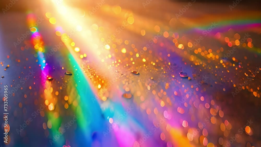 Light flair beams sunlight. Rainbow colors. Optical lens flare effect ...