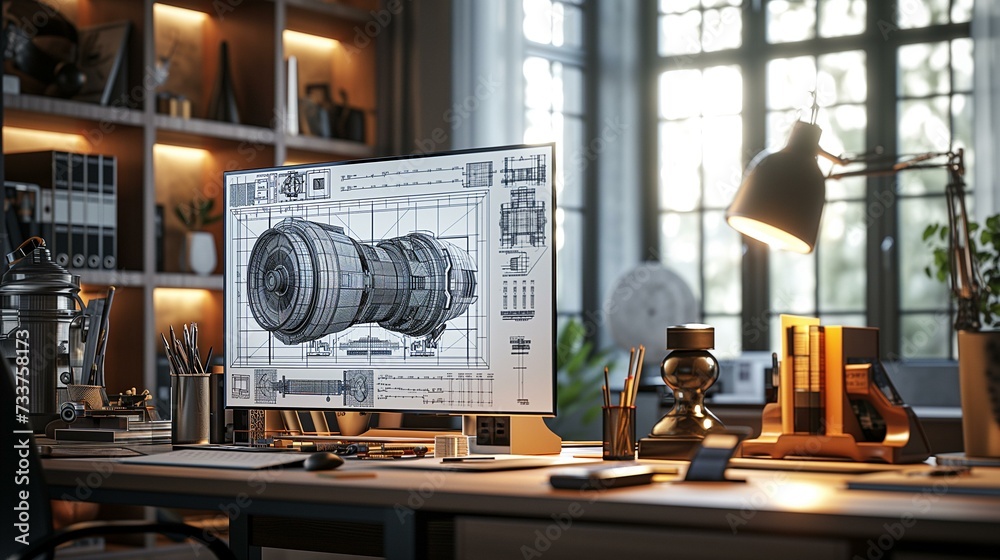 Engineering Design of Camera Lens with CAD Software on Desktop ...