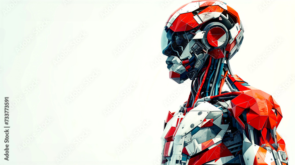 Cyborg AI Avatar, demonstrating a blend of humane warmth and AI robotic ...