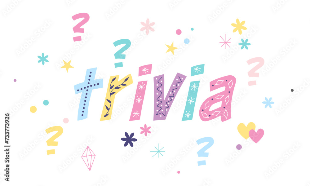 Trivia night announcement poster design web banner background vector ...