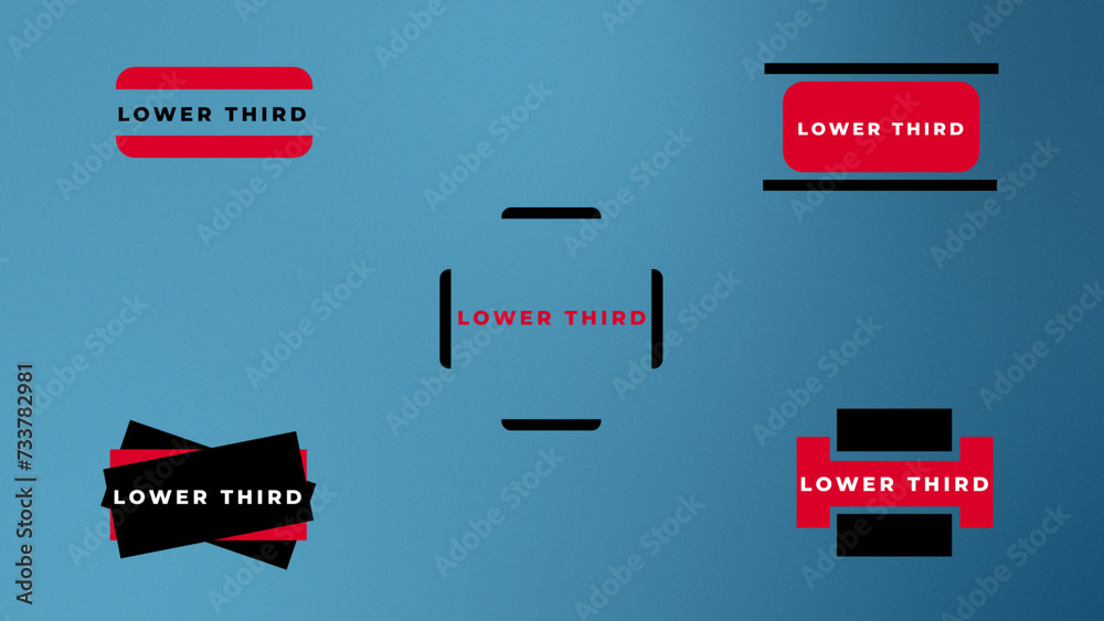 Core Modern Lower Thirds | Color Control Panel Stock Template | Adobe Stock