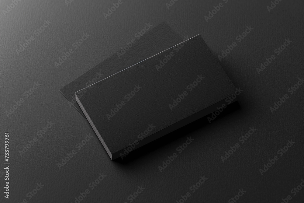 ภาพประกอบสต็อก stack of black cards on a dark surface - texture and ...