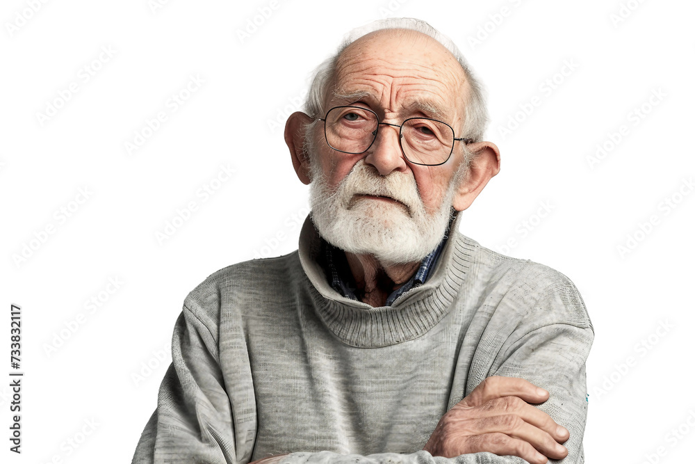 Old Man's Stance on Transparent Background, PNG, Generative Ai Stock ...
