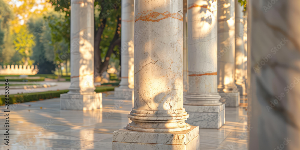 Classic Marble Pillar Architecture. Marble pillars in a neoclassical ...
