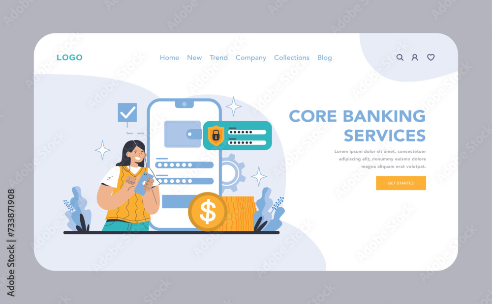 Opening a Bank Account web or landing page. An easy, secure start to ...