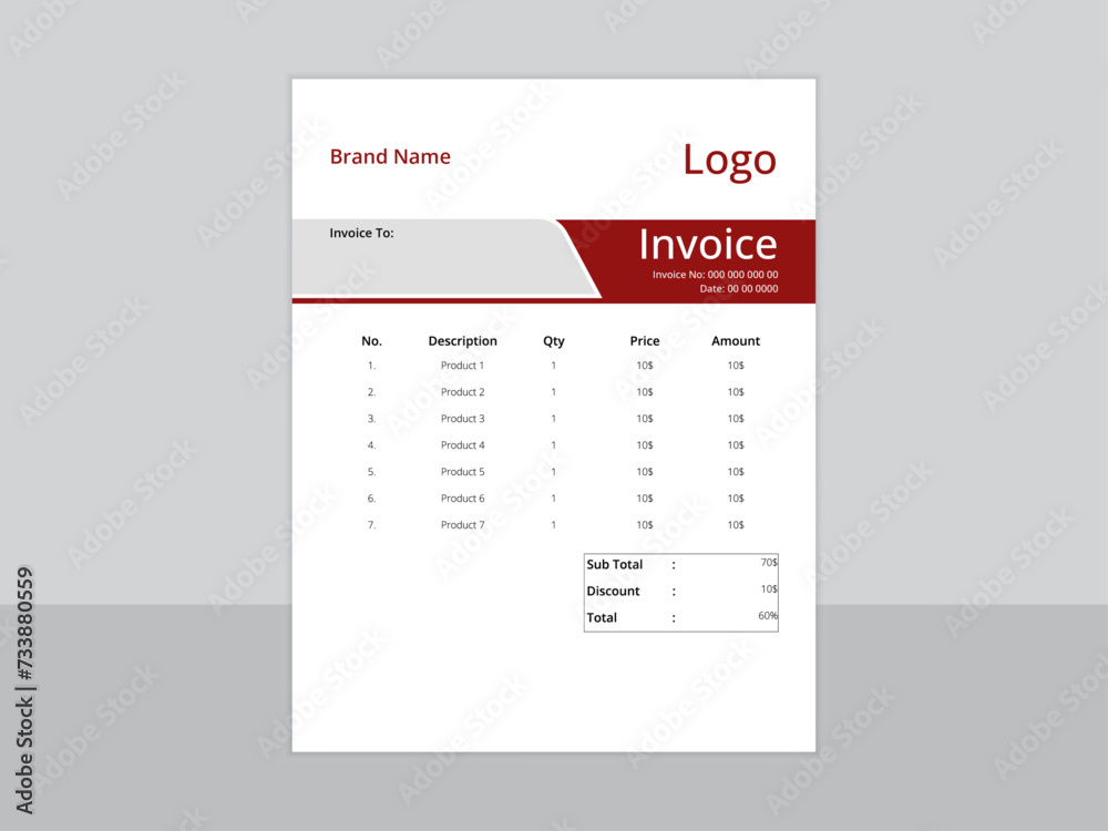 Professional invoice and letterhead design for corporate office ...