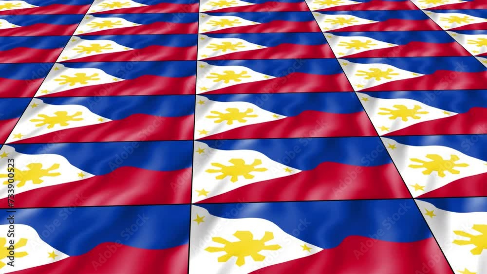 Philippines flag wave 3d rotating view animated wallpaper background ...