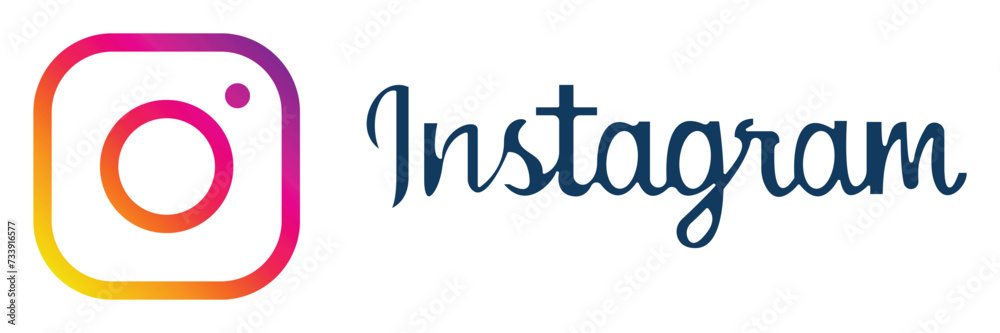 Instagram Logo Icon - Social Media Brand Symbol Stock Vector | Adobe Stock