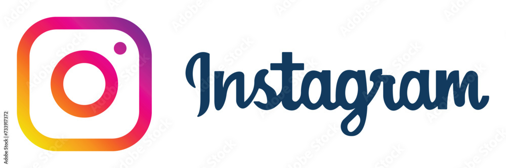 Instagram Logo Icon - Social Media Brand Symbol Stock Vector | Adobe Stock