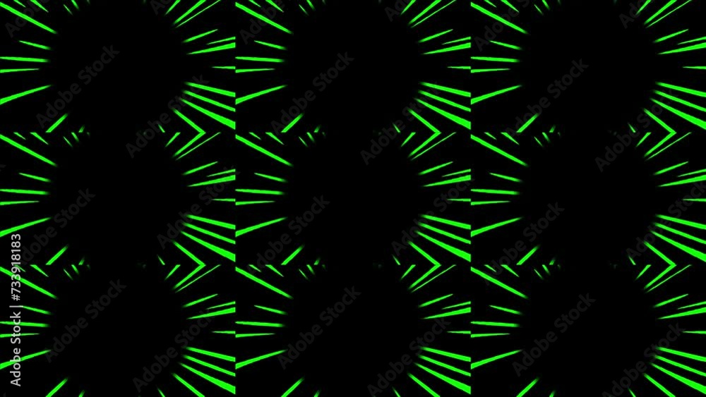Animated Comic Speed Lines Multiscreen | Action Cartoon Green Speed ...