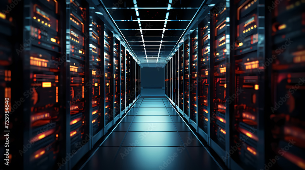 Data center, the core hub of the digital era Stock Illustration | Adobe ...