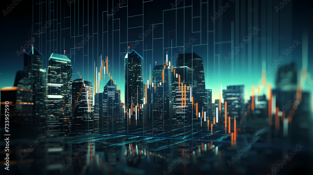 Stock market information technology concept illustration, illustration ...