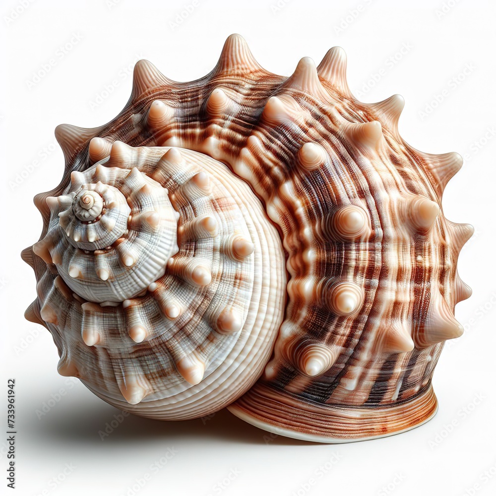 Shell of Cypraecassis Rufa or Bull Mouth Helmet is a species of sea ...