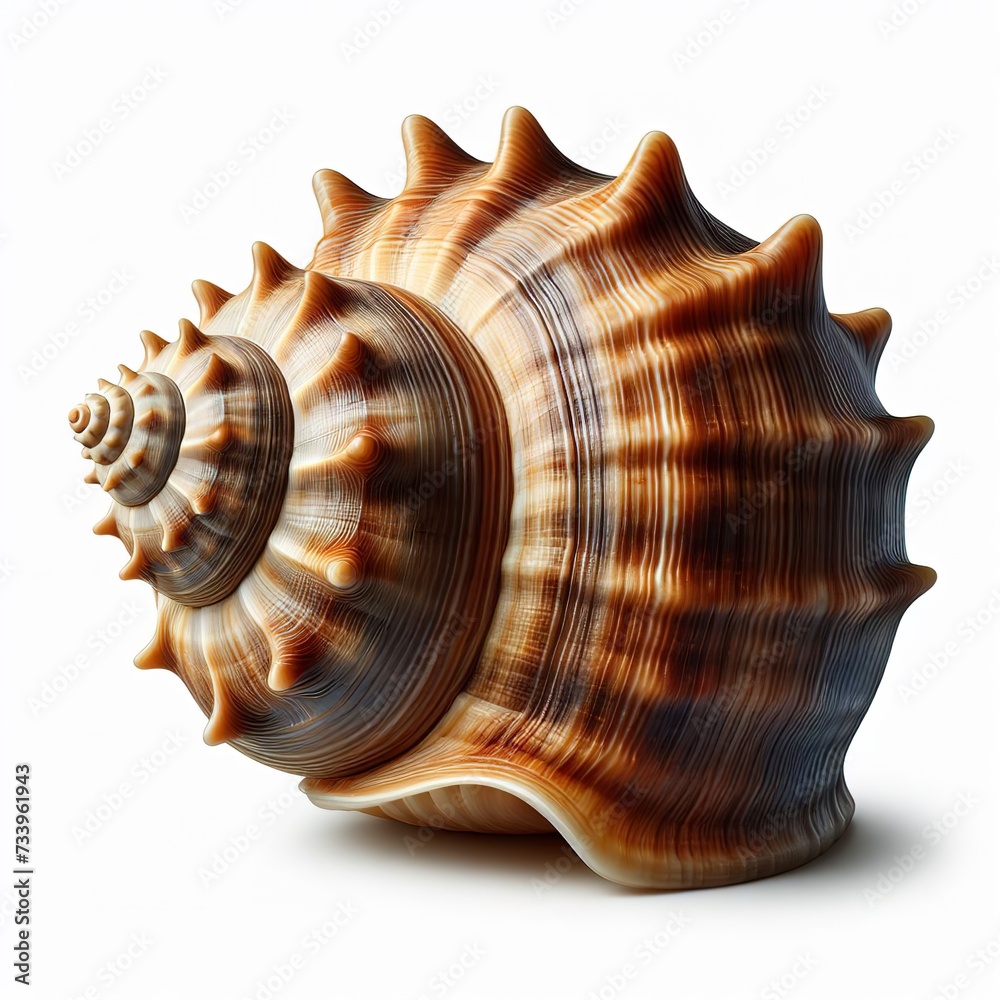 Shell of Cypraecassis Rufa or Bull Mouth Helmet is a species of sea ...