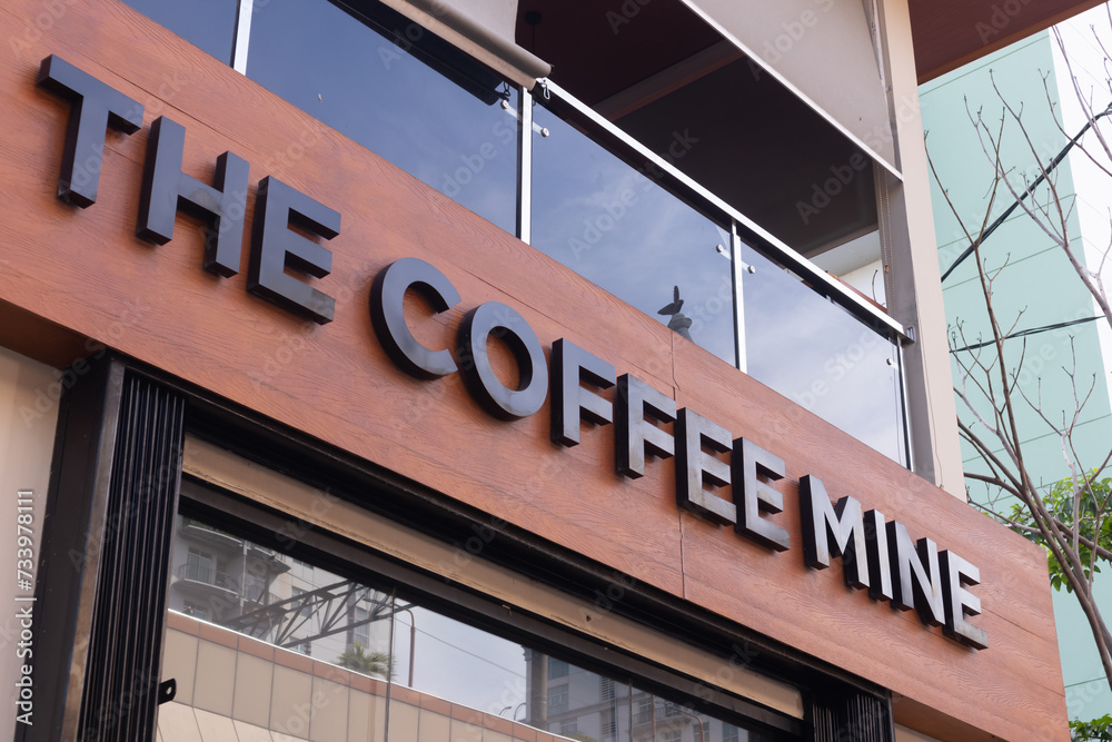 Jakarta, Indonesia - February 08, 2024: Coffee shop sign board. The ...