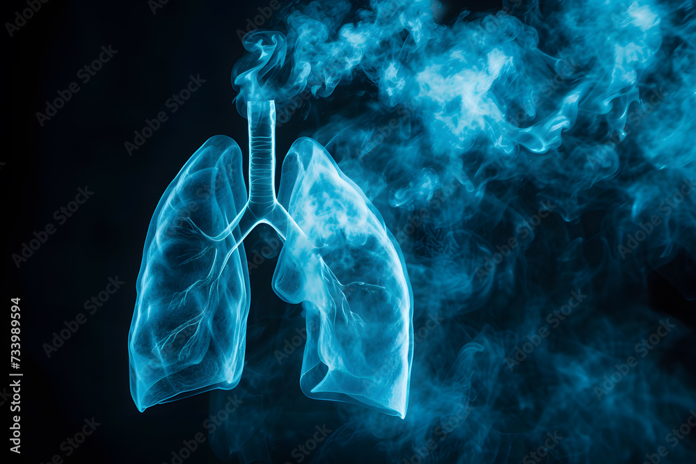 Lit cigarettes with smoke. Dangerous cigarette smoke, Lung disease from ...