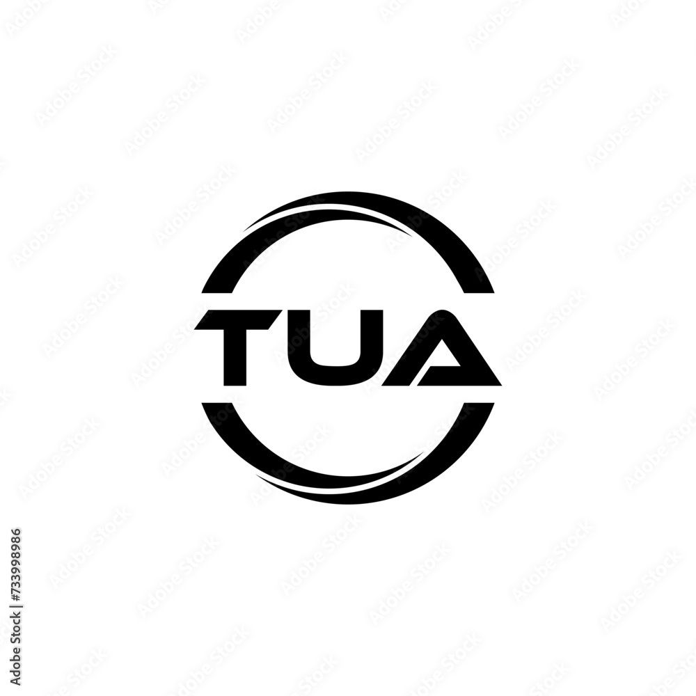 TUA letter logo design with white background in illustrator, cube logo ...