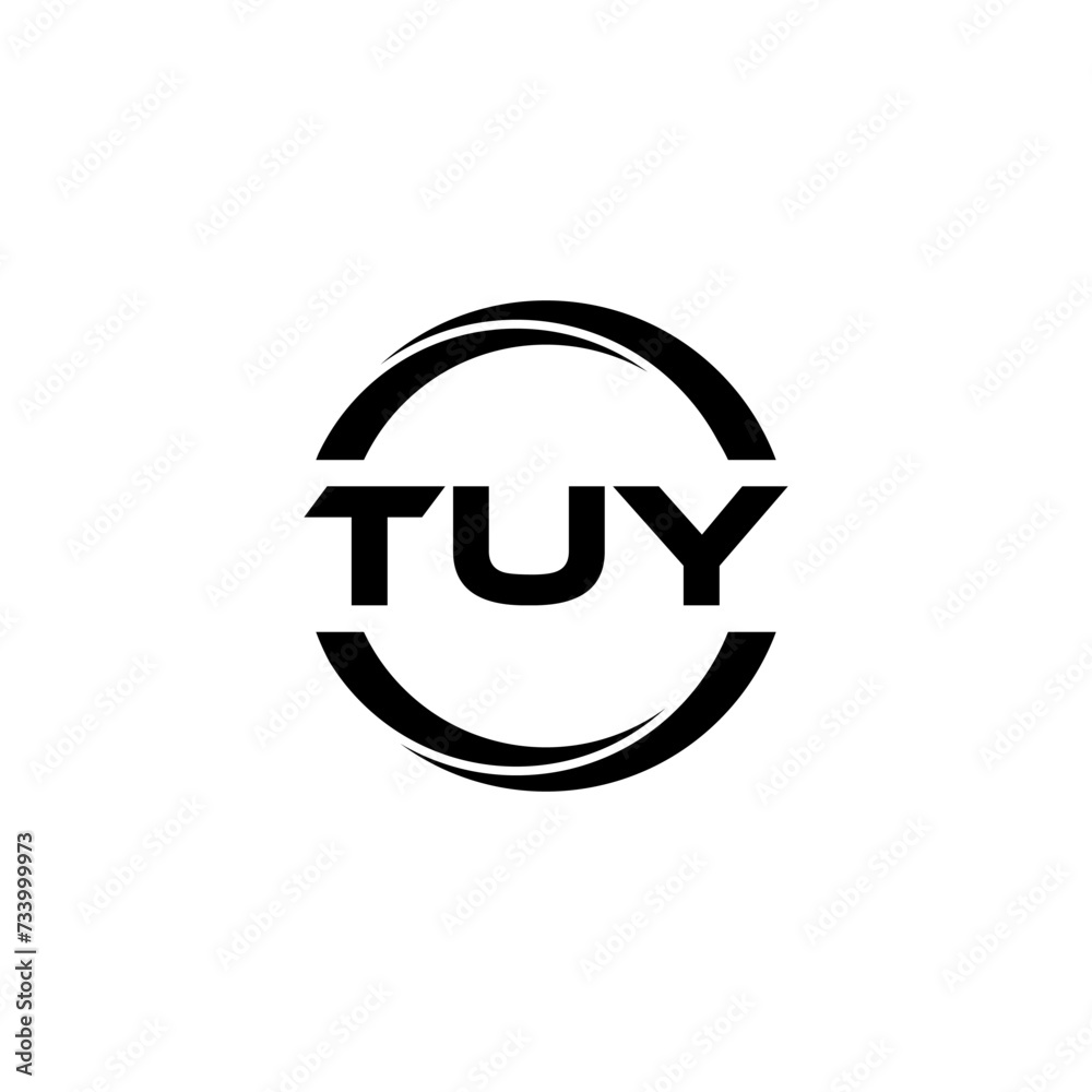TUY letter logo design with white background in illustrator, cube logo ...