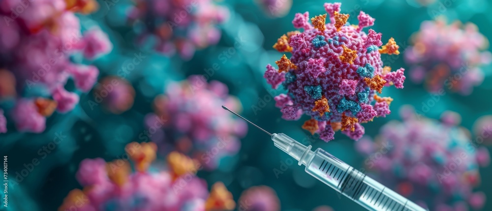 Virology medicine science background banner panorama long wide ...