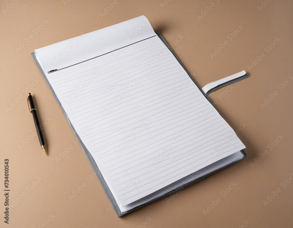 Document and paper folder, isolated cutout object with shadow on ...