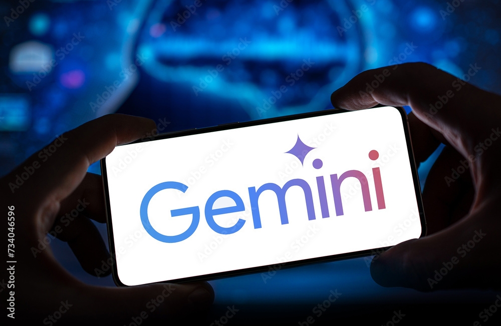 Gemini artificial intelligence chatbot developed by Google Stock Photo | Adobe Stock