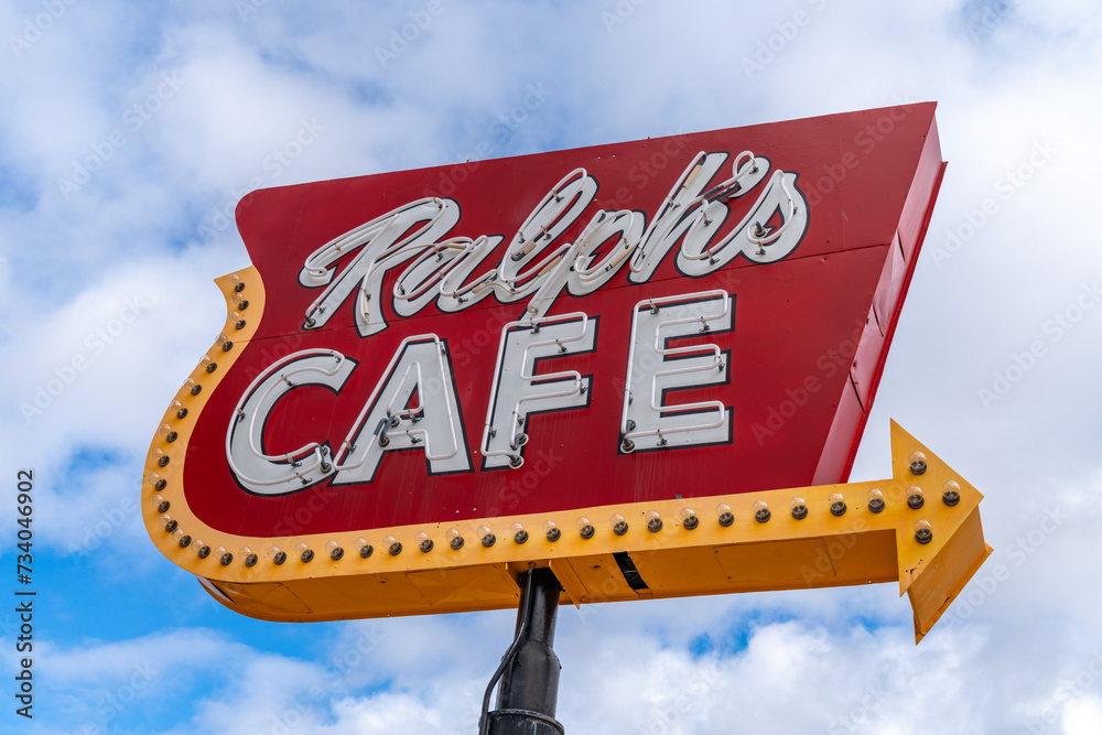 Casa Grande, Arizona - December 23, 2023: Ralphs Cafe vintage retro ...