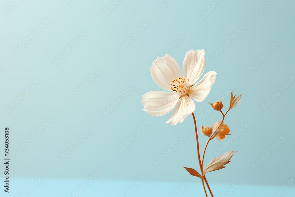 High-definition image capturing the simplicity of a tiny flower on a ...