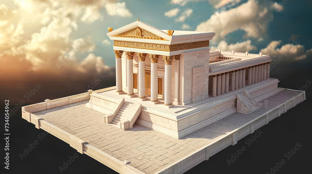 Second Temple of Jerusalem built by Herod in the time of Jesus ...