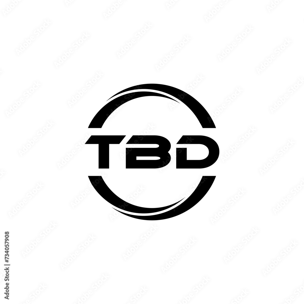 TBD letter logo design with white background in illustrator, cube logo ...