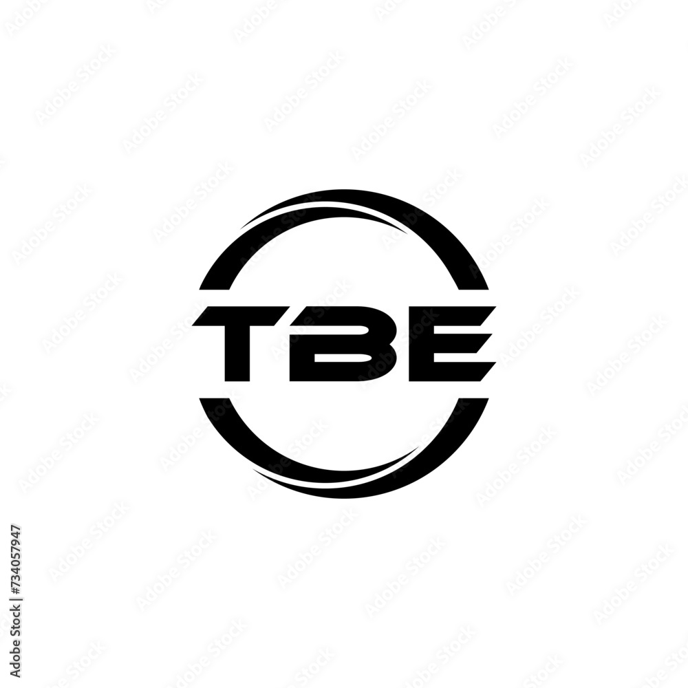 TBE letter logo design with white background in illustrator, cube logo ...