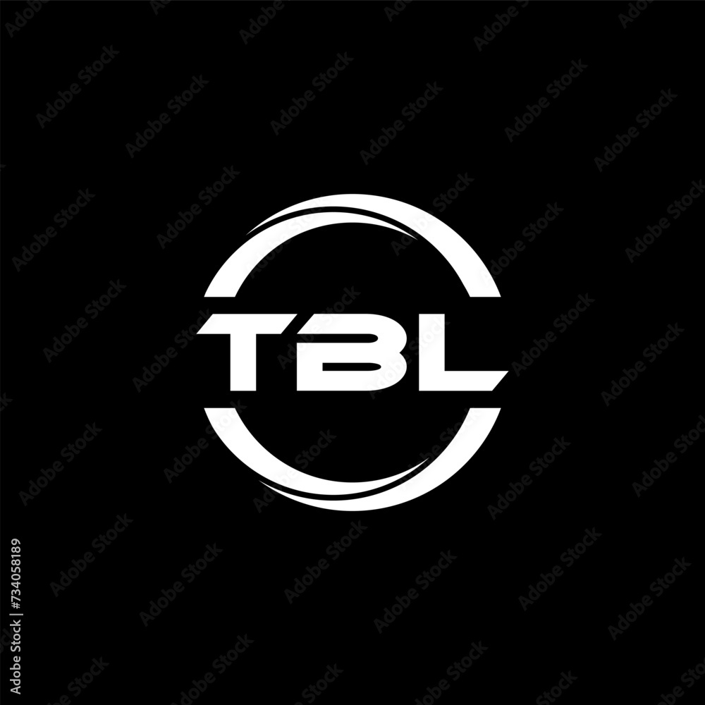 TBL letter logo design with black background in illustrator, cube logo ...
